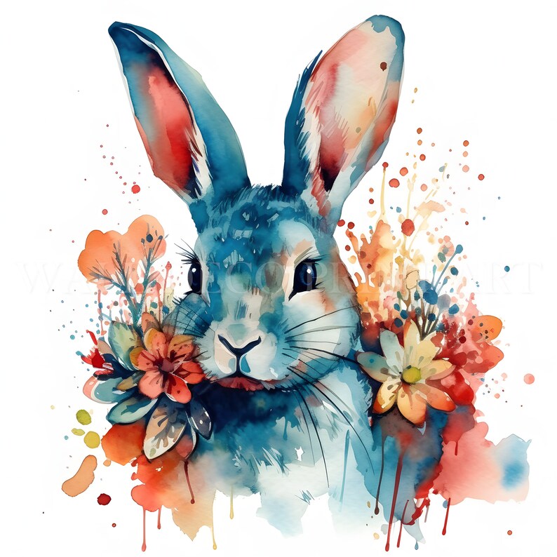 Cute BUNNY Clipart Bundle 10 High Quality Jpgs Digital - Etsy