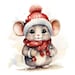 Christmas Mouse Clipart Bundle - 1 PNG & 9 High Quality Jpgs - Digital ...