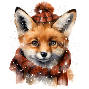 Christmas Fox Clipart Bundle - 10 High Quality JPG - Digital Downloads ...