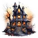 Halloween Haunted House Clipart Bundle - 6 High Quality Jpgs - Digital ...
