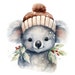 Cute Christmas Koala Clipart Bundle 10 High Quality JPG Digital ...