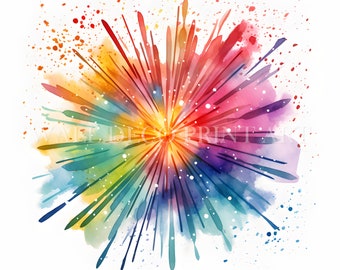 Colorful Happy Birthday Clipart Bundle 10 High Quality JPG Digital ...