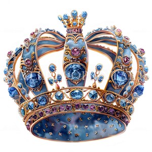 10 Blue Crowns Clipart Bundle - High Quality JPG - Digital Download ...