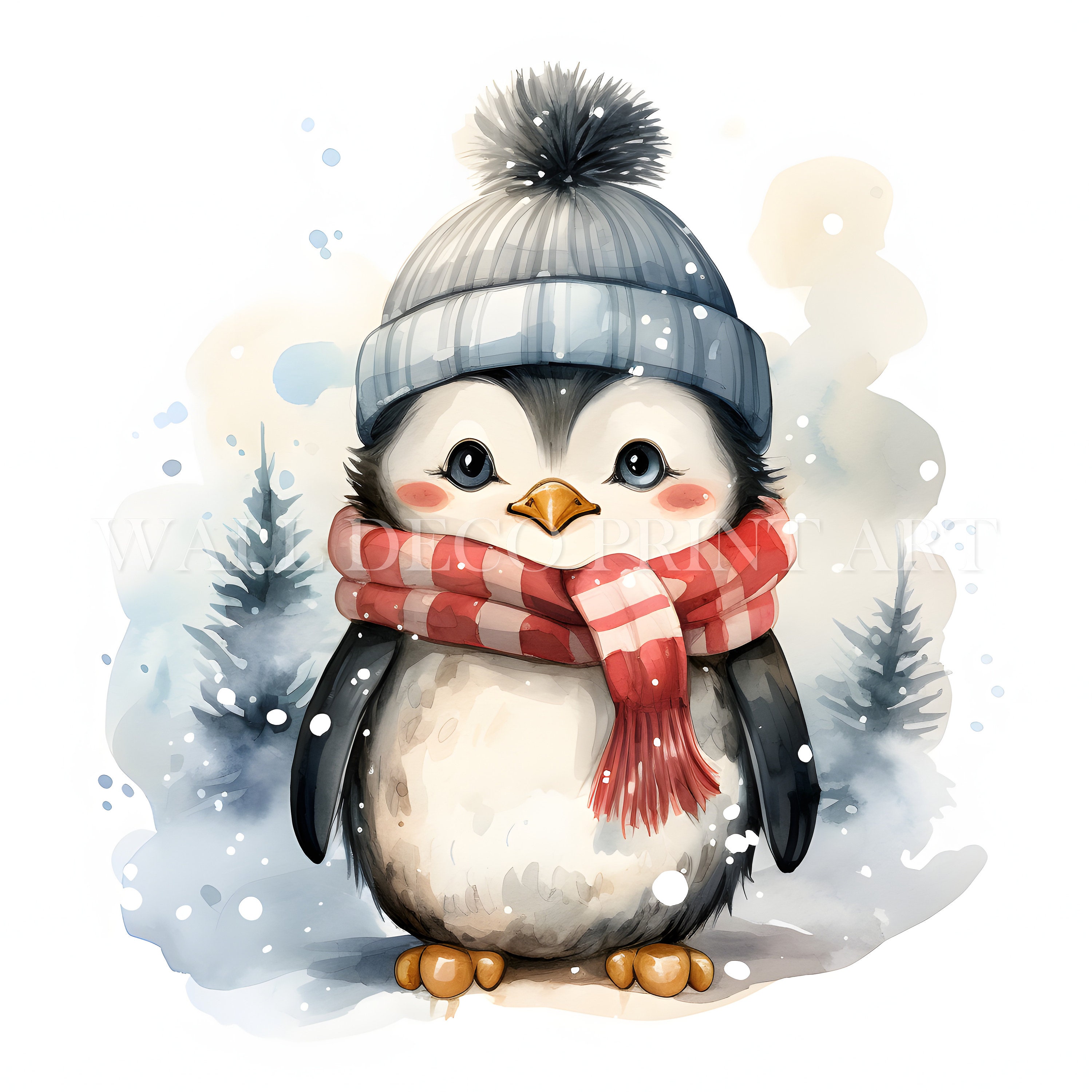 Christmas Penguin Clipart Bundle 1 PNG & 9 JPG de haute - Etsy France