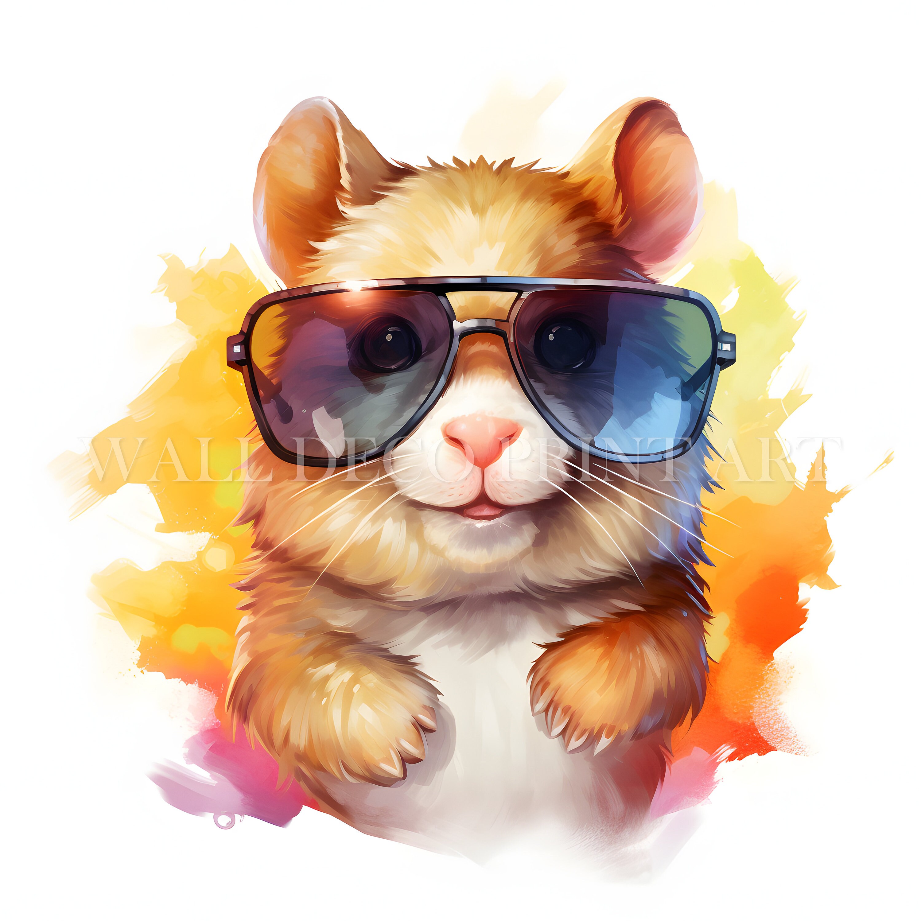 Cool and Cute Hamster Clipart Bundle - 9 High Quality Jpgs - Digital ...