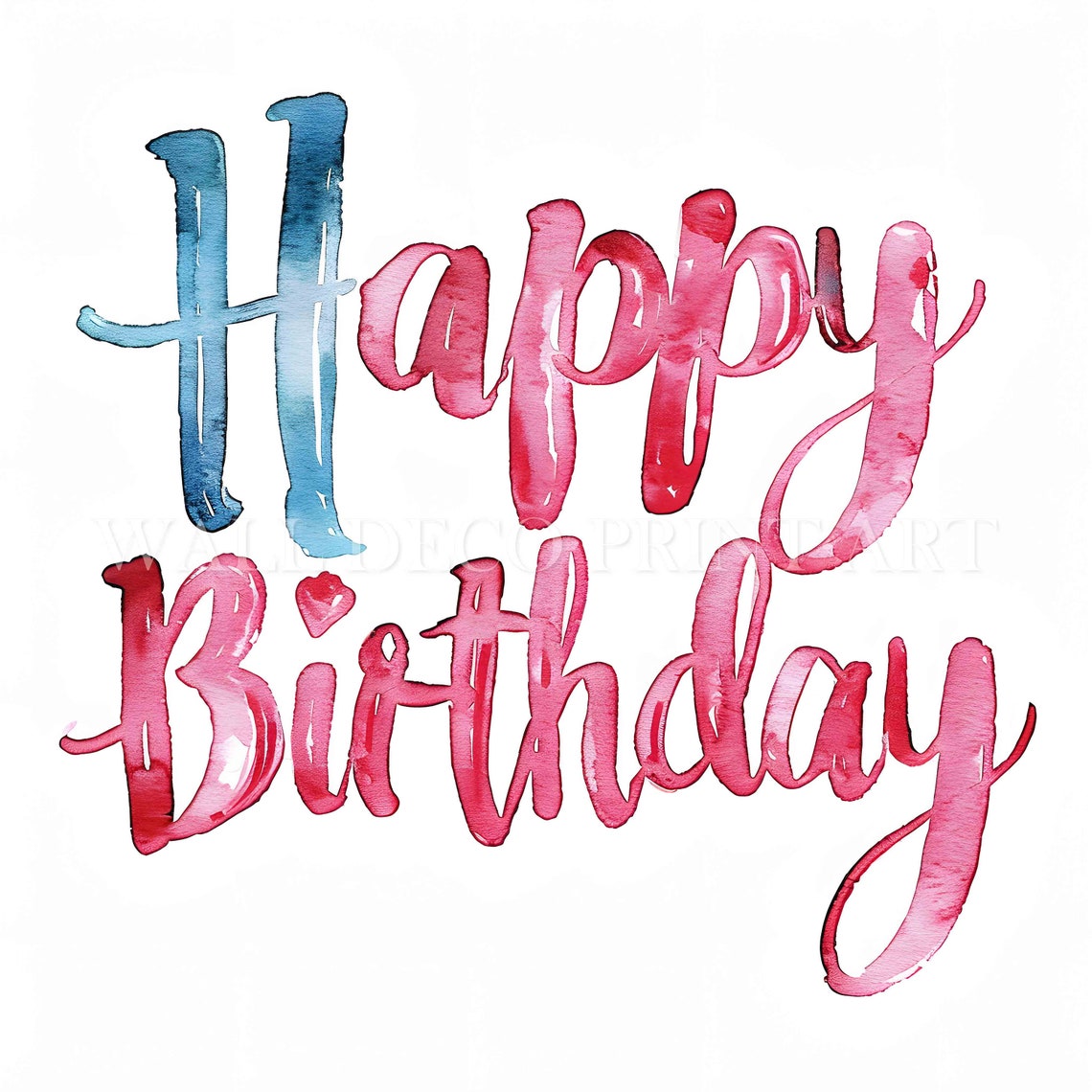 Buntes alles Gute zum Geburtstag Clipart Bundle - 10 hochwertige PNG ...