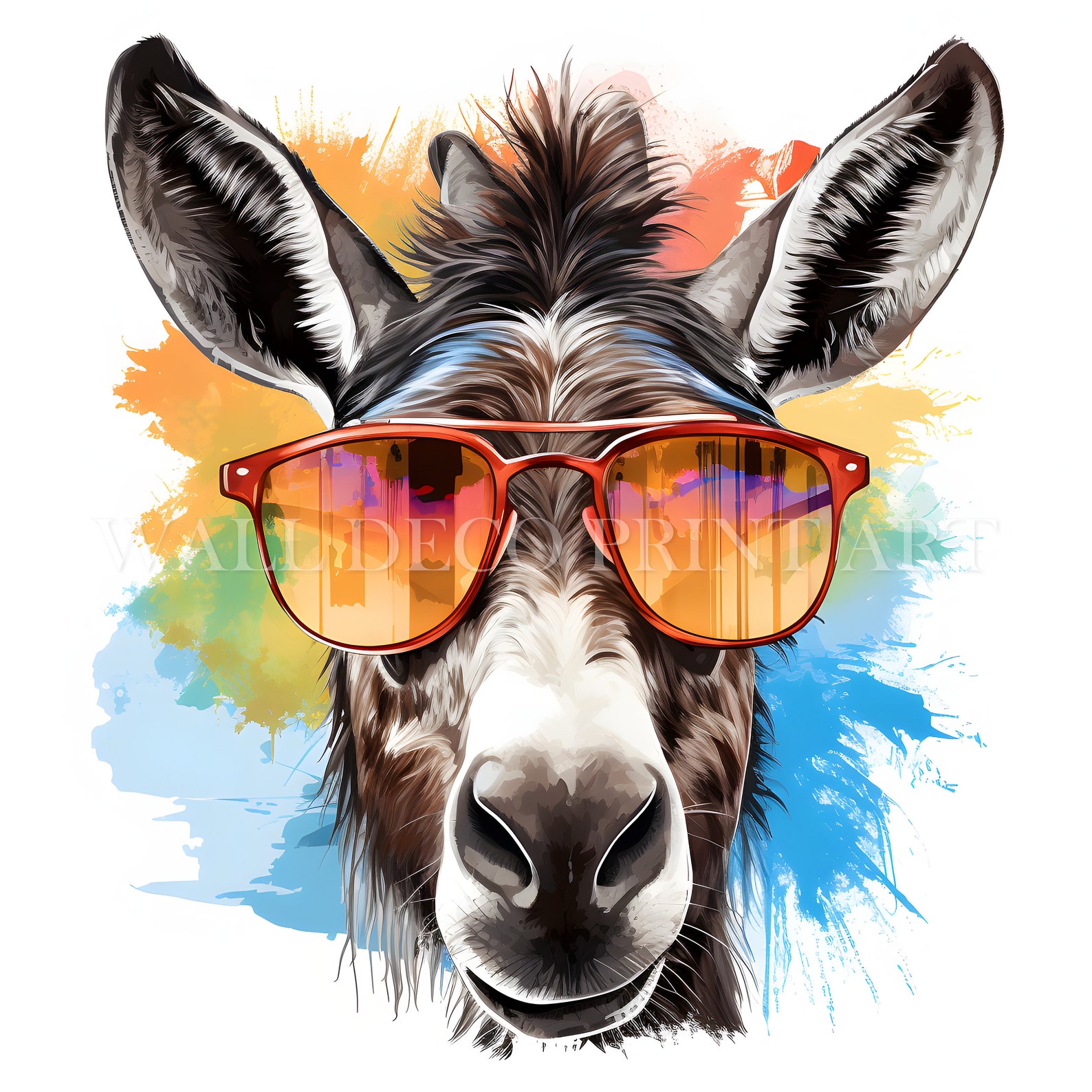 Cool Donkey Clipart Bundle 10 High Quality Jpgs Digital Downloads ...