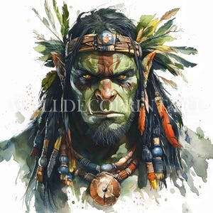 11 Orc Warrior Clipart - High Quality JPG - Digital Download Commercial ...