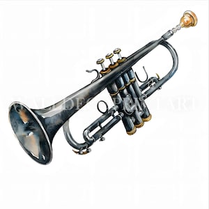 10 Modern Trumpet Clipart Bundle - High Quality Images - Digital ...