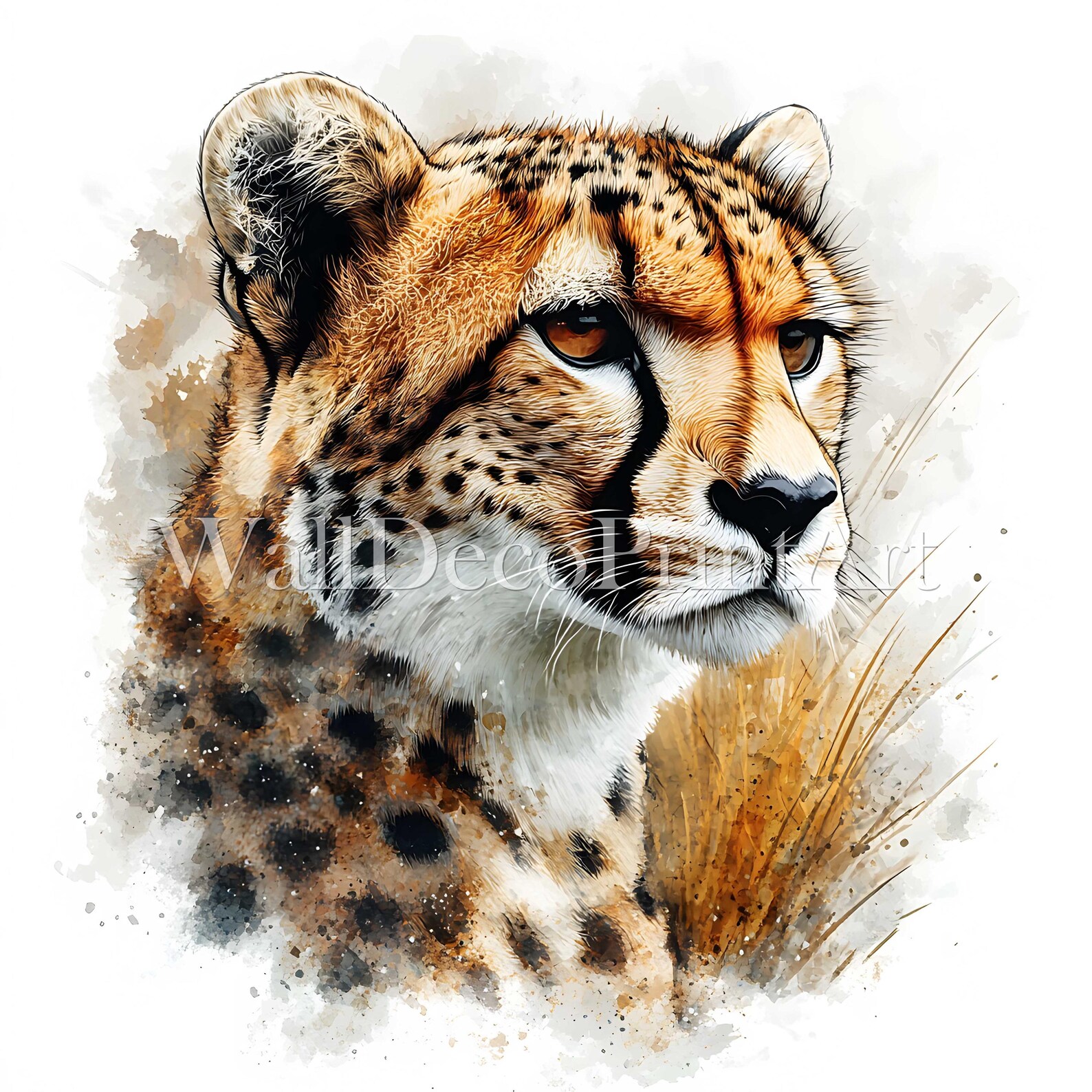 Beautiful Cheetah Clipart Bundle - 10 High Quality JPG - Digital ...