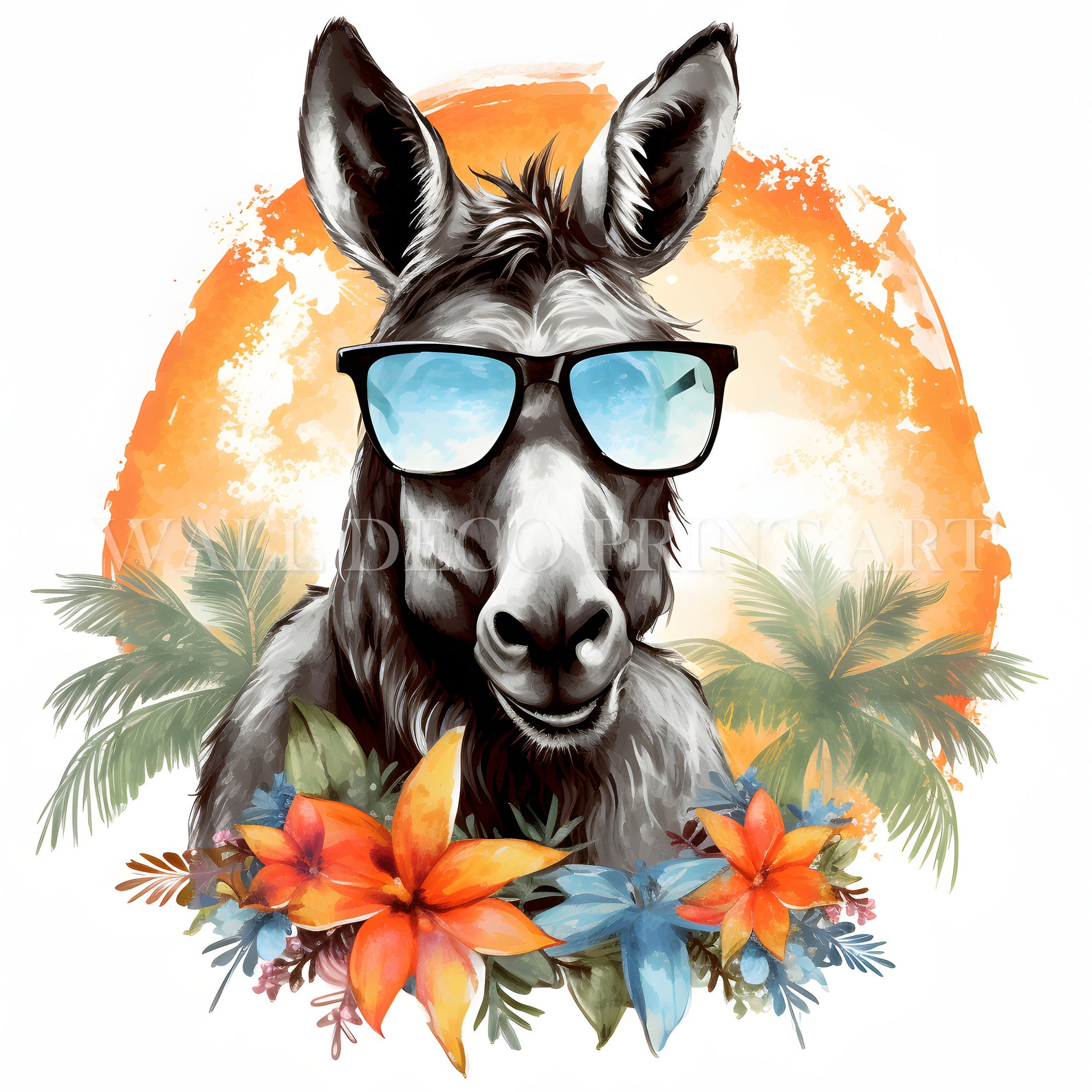 Cool Donkey Clipart Bundle 10 High Quality Jpgs Digital Downloads ...