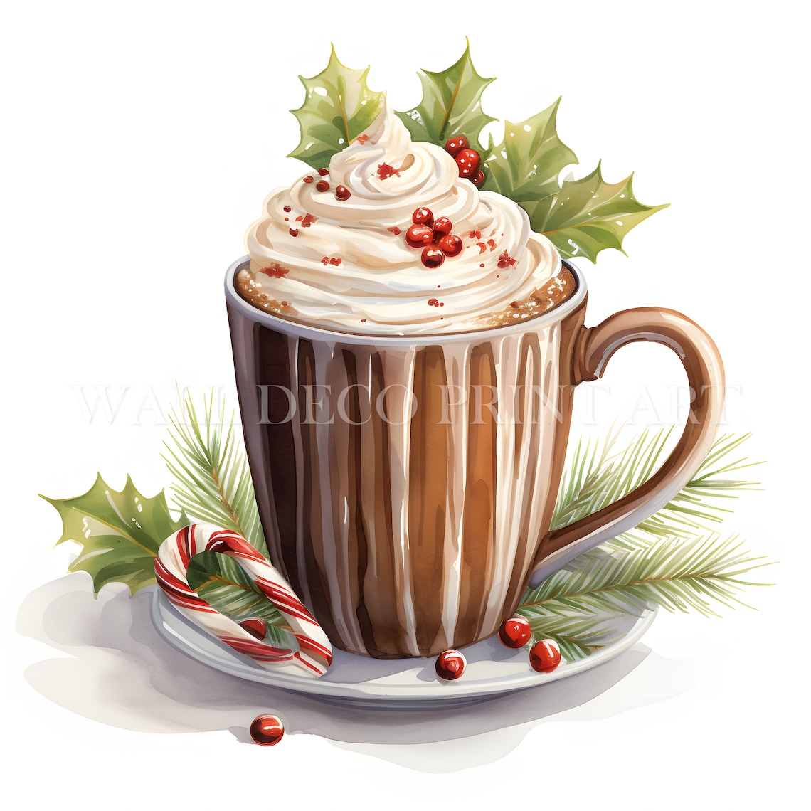 Hot Chocolate in Mug Clipart Bundle - 9 High Quality JPG - Digital ...
