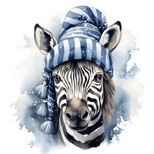 Christmas Zebra Clipart Bundle - 10 High Quality JPG - Digital ...