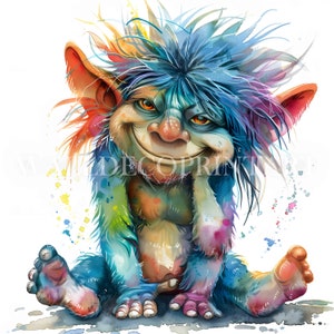 12 Cute and Grumpy Trolls Clipart Bundle - High Quality Images ...