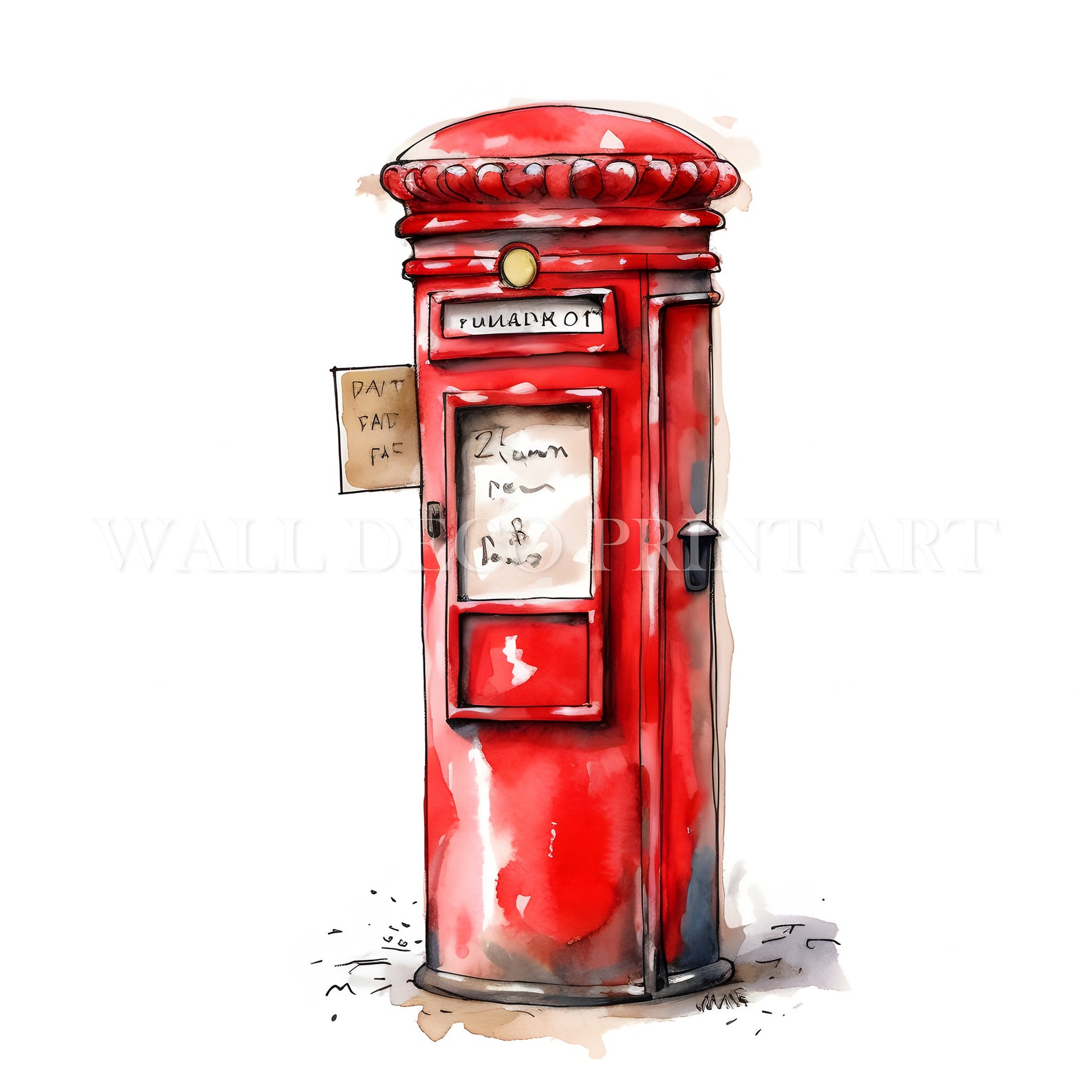London Post Box Clipart Bundle - 11 High Quality Jpgs - Digital ...
