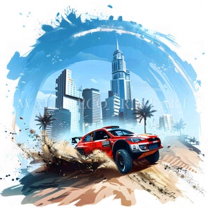 Rally Cross Car Clipart Bundle - 16 High Quality Jpgs - Digital ...