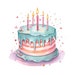 Pastel Birthday Cake Clipart Bundle 10 High Quality JPG Digital ...