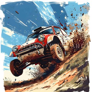 Rally Cross Car Clipart Bundle - 16 High Quality Jpgs - Digital ...