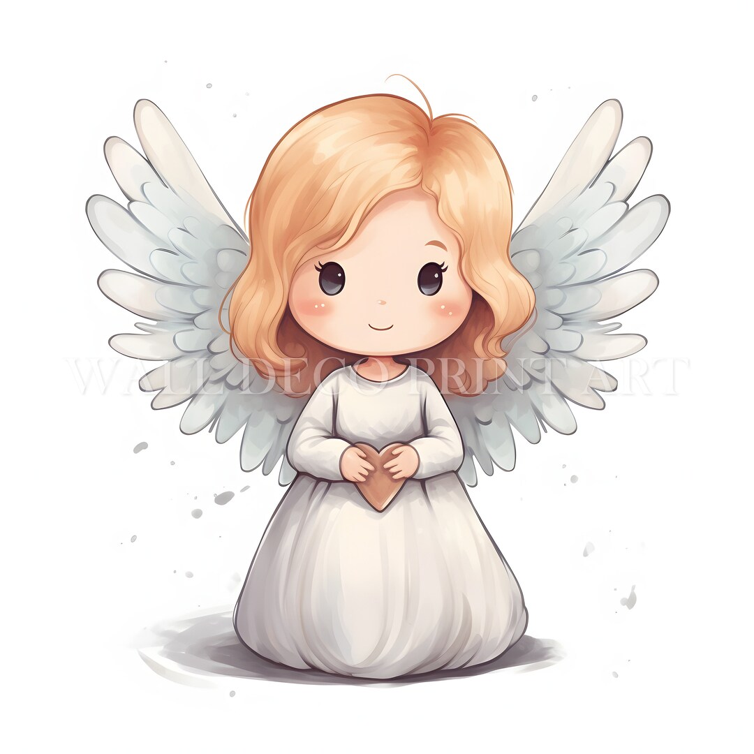 Cute Scandi Angel Clipart Bundle - 11 High Quality Jpgs - Digital ...