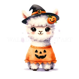 Halloween Alpaca Clipart Bundle - 10 High Quality Jpgs - Digital ...