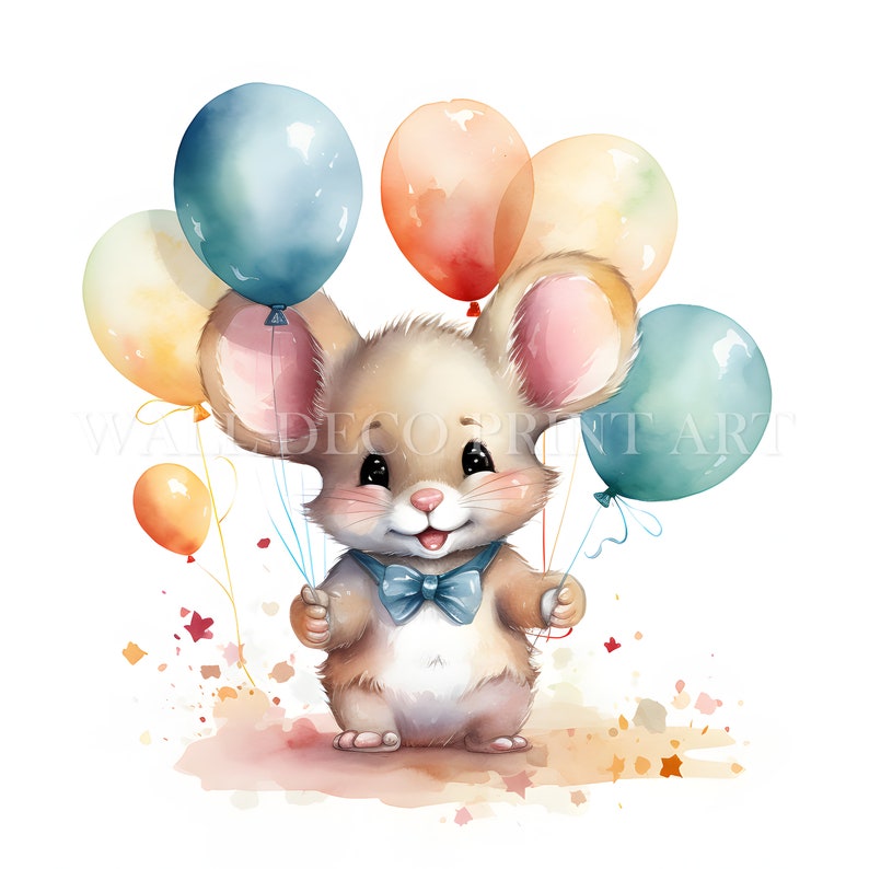 Birthday MOUSE Clipart Bundle - 10 High Quality Jpgs - Digital ...