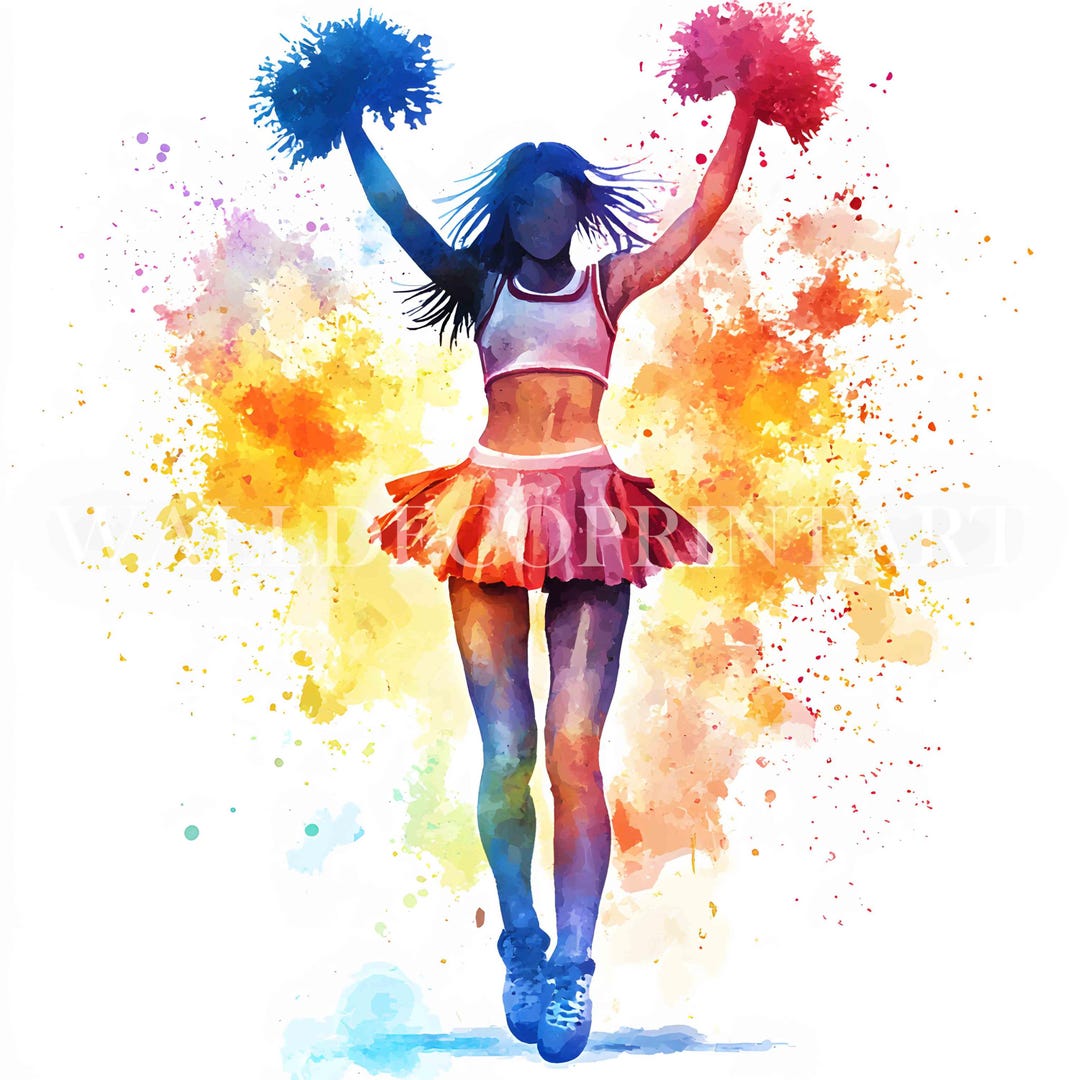 10 Cheerleaders Clipart - High Quality JPG - Digital Download ...