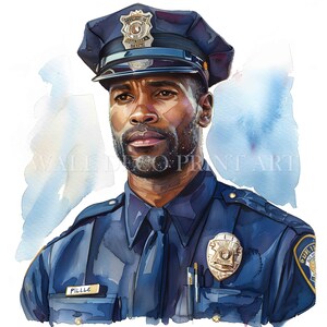10 Police Portrait Clipart - High Quality JPG - Digital Downloads ...