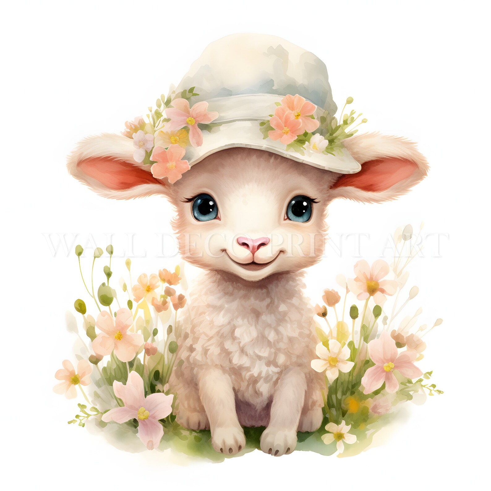 Lovely Spring Flower Lamb Clipart Bundle - 10 High Quality JPG ...