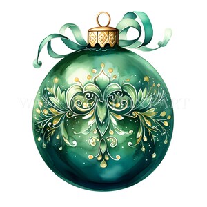 Christmas Bauble Clipart - 10 High Quality Jpgs - Digital Downloads ...