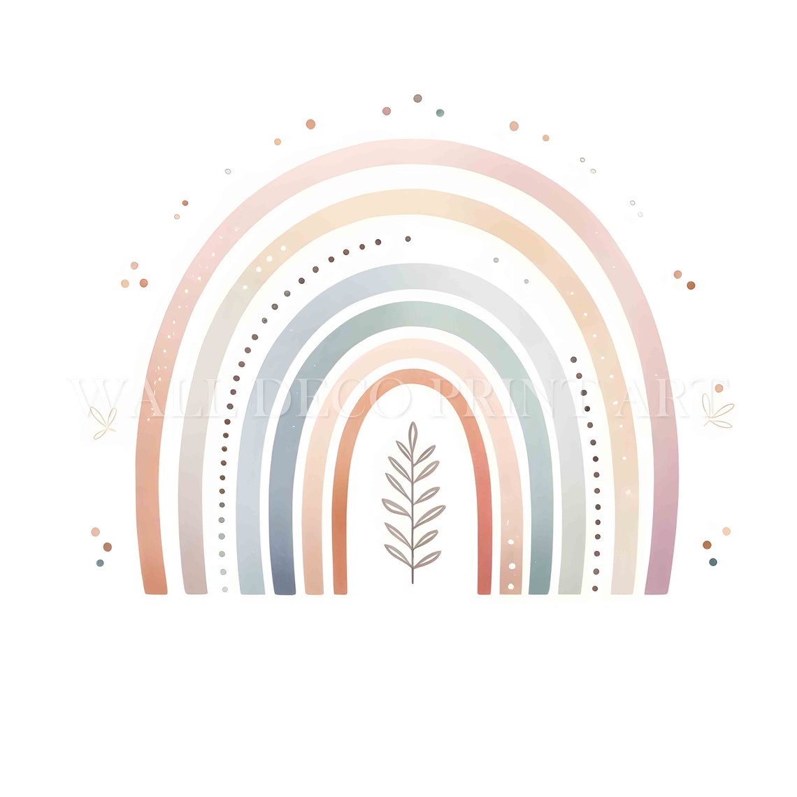 Pastel Boho Rainbows Clipart - 10 High Quality Images - Digital ...