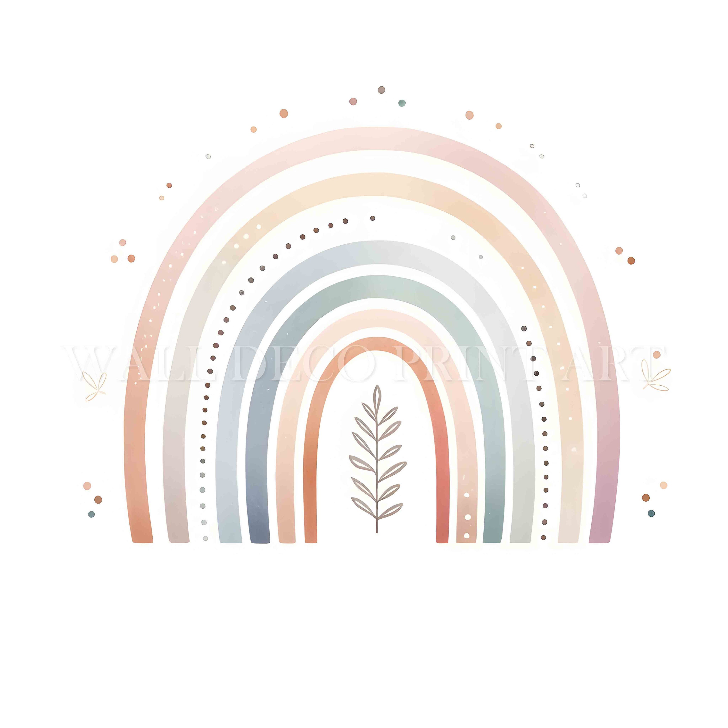 Pastel Boho Rainbows Clipart - 10 High Quality Images - Digital ...