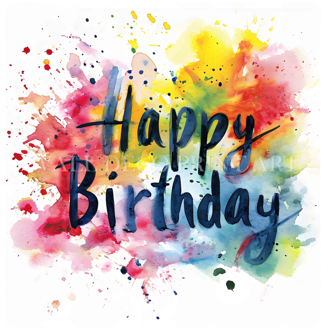 Buntes alles Gute zum Geburtstag Clipart Bundle - 10 hochwertige PNG ...