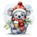 Cute Christmas Koala Clipart Bundle 10 High Quality JPG Digital ...
