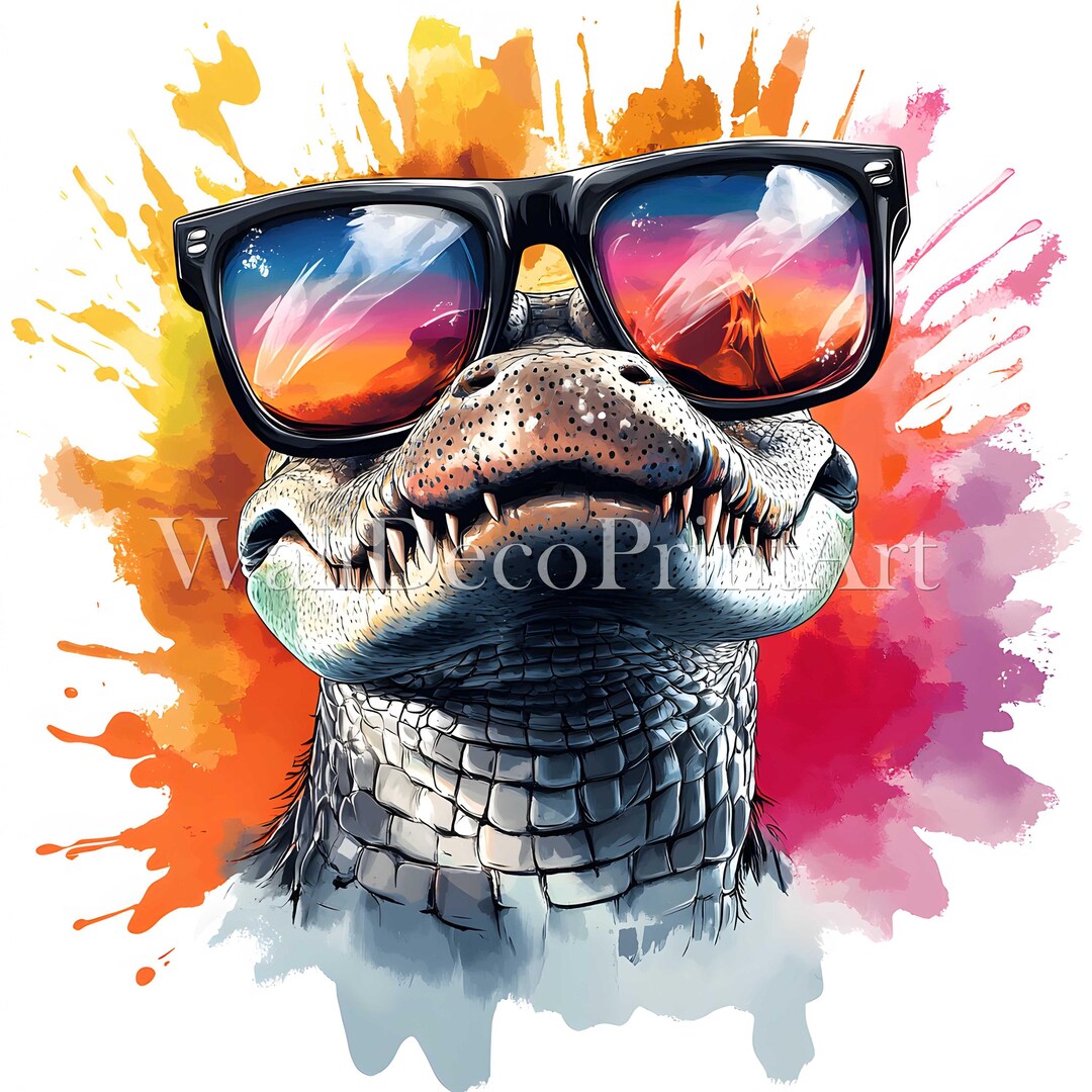 Cool Crocodile Clipart Bundle - 10 High Quality JPG - Digital Download ...