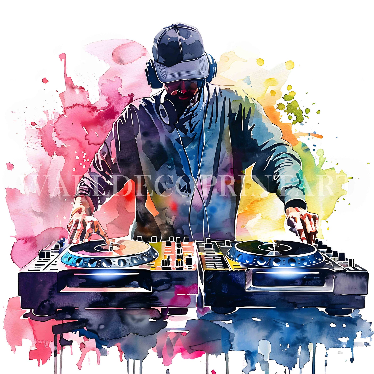 12 Jamming DJ Clipart - PNG Transparent High Quality - Digital Download ...
