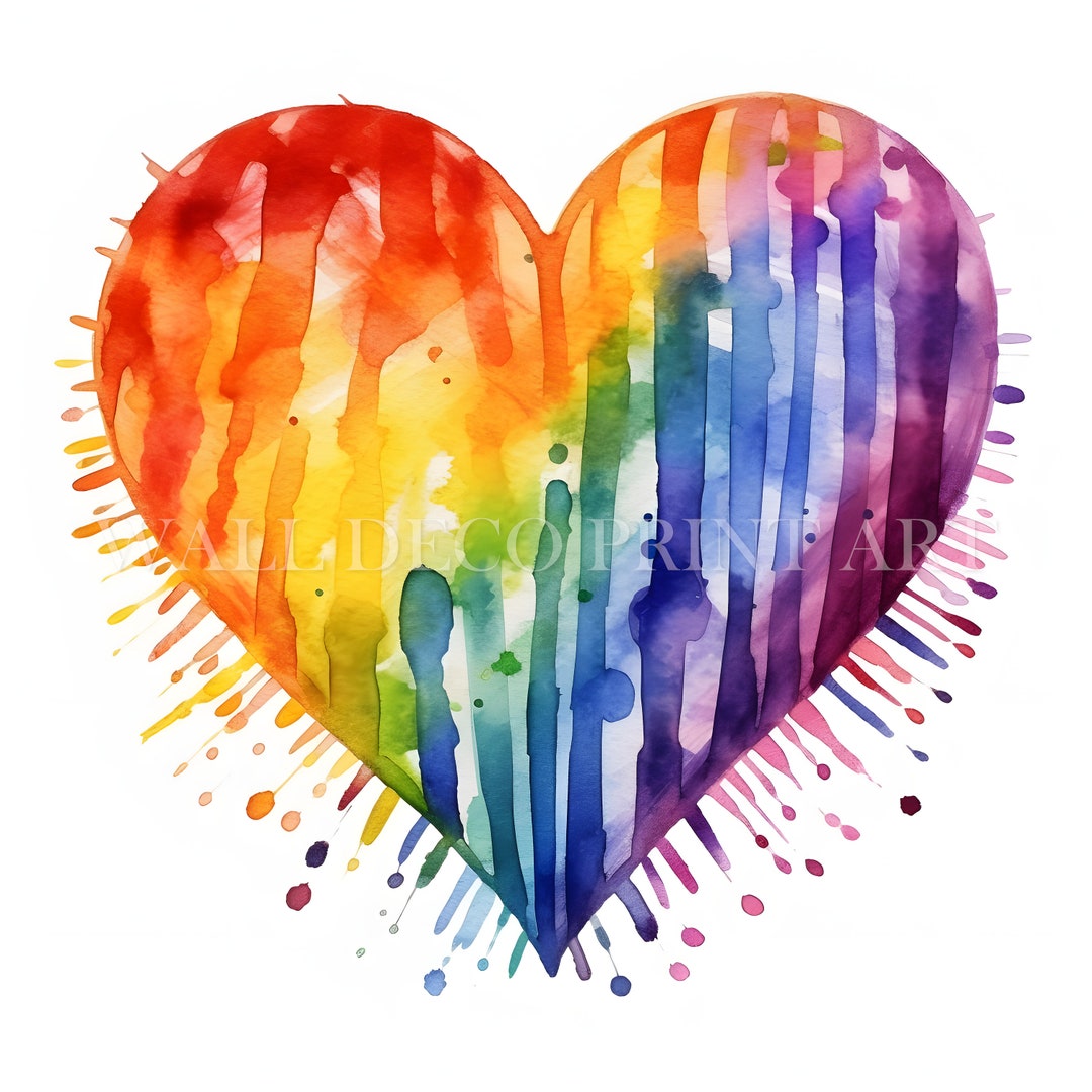 Colorful Heart Clipart - 10 High Quality Jpgs - Digital Downloads ...