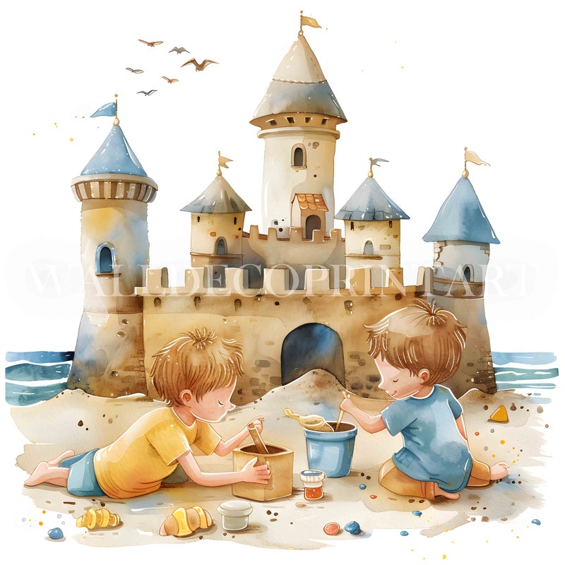 Sandcastle Clip Art - Etsy Australia