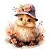 Cute Spring Flower Chicken Clipart Bundle - 10 High Quality JPG ...