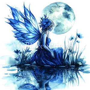 Blue Fairy Clipart Bundle - 10 High Quality JPG - Digital Download ...