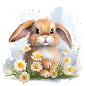 Cute Bunny Clipart Bundle - 10 High Quality Jpgs - Digital Downloads ...