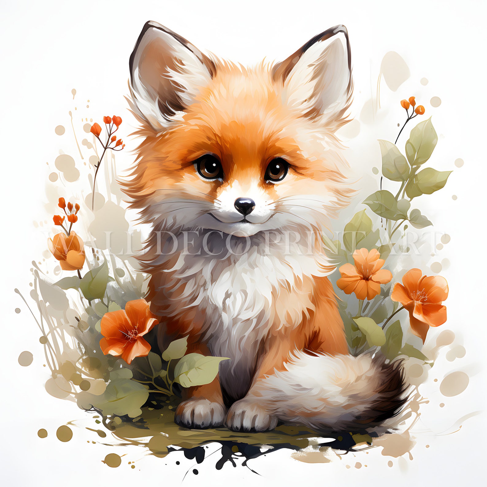 Cute Little Fox Clipart Bundle 9 High Quality JPG Digital - Etsy