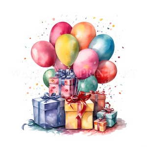 Birthday GIFTS Clipart Bundle - 14 High Quality Jpgs - Digital ...