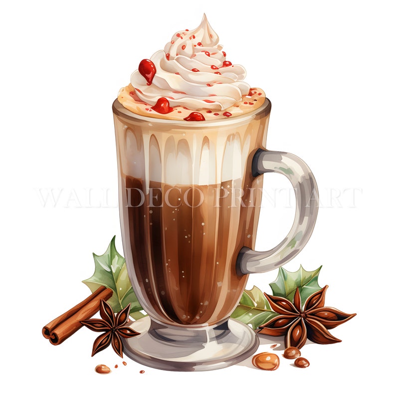 Tasty Hot Chocolate Clipart Bundle - 11 High Quality JPG - Digital ...
