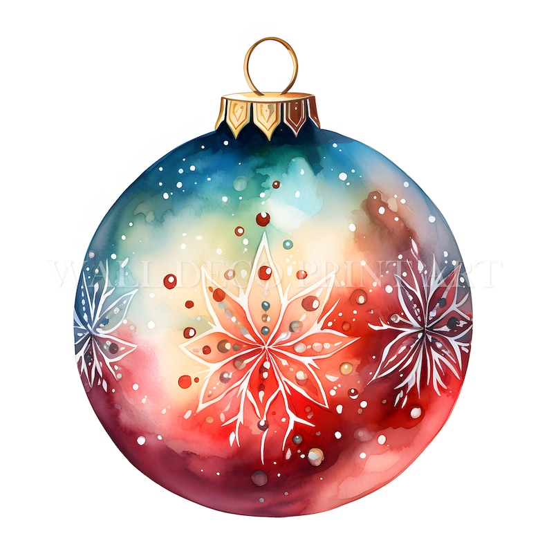 Christmas Bauble Clipart 10 High Quality Jpgs Digital - Etsy