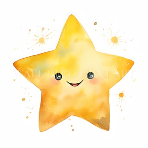 Cute Little Star Clipart Bundle - 10 High Quality Jpgs - Digital ...