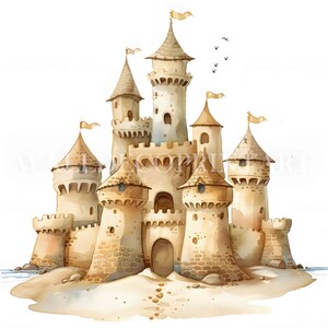 Beautiful Sand Castle Clipart Bundle 10 High Quality Images Digital ...