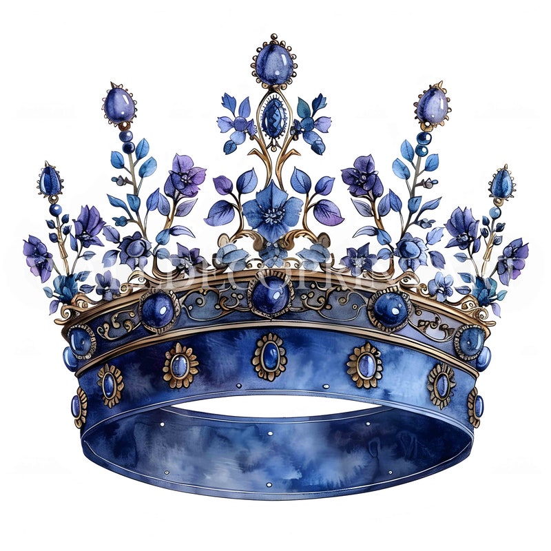 Blue Flower Crown - Etsy