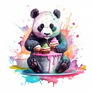 Birthday PANDA Clipart Bundle - 10 High Quality Jpgs - Digital ...