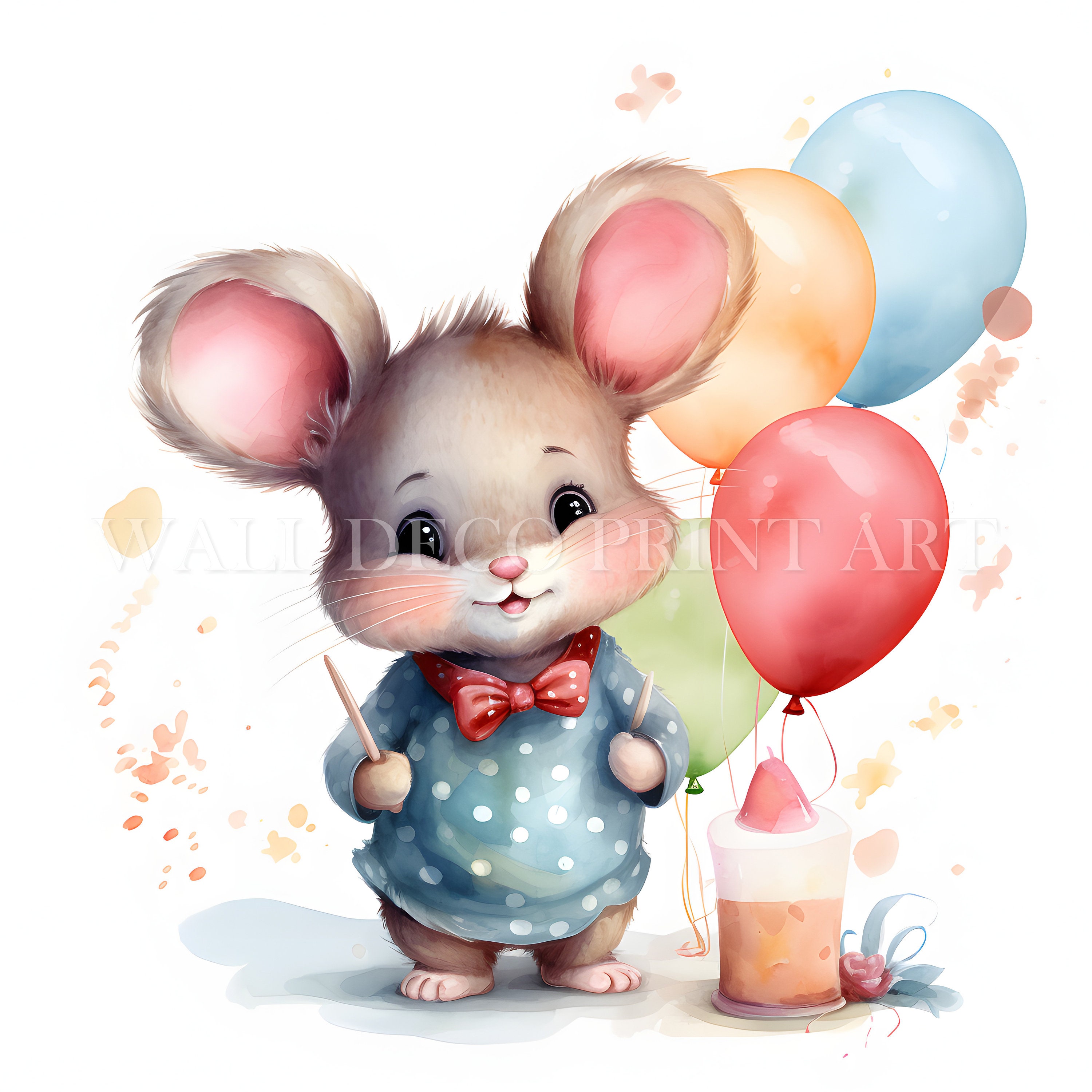 Birthday MOUSE Clipart Bundle 10 High Quality Jpgs Digital - Etsy