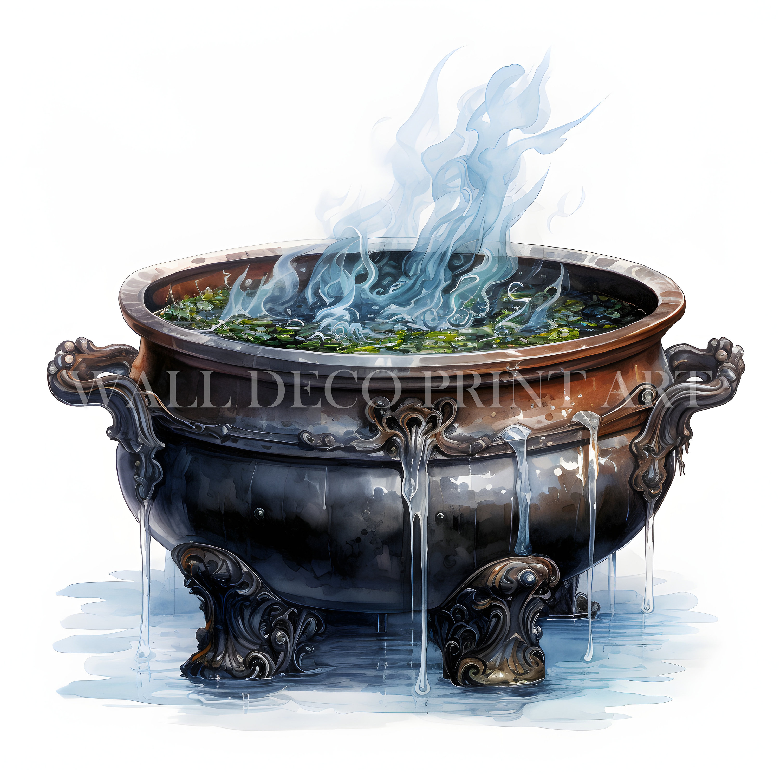 Halloween Bubbling Cauldron Clipart Bundle 10 High Quality - Etsy